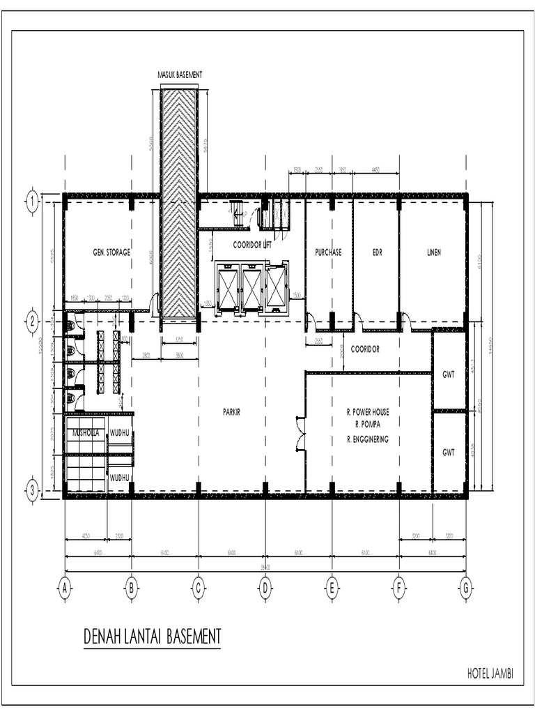 Denah Basement Hotel Jambi | PDF