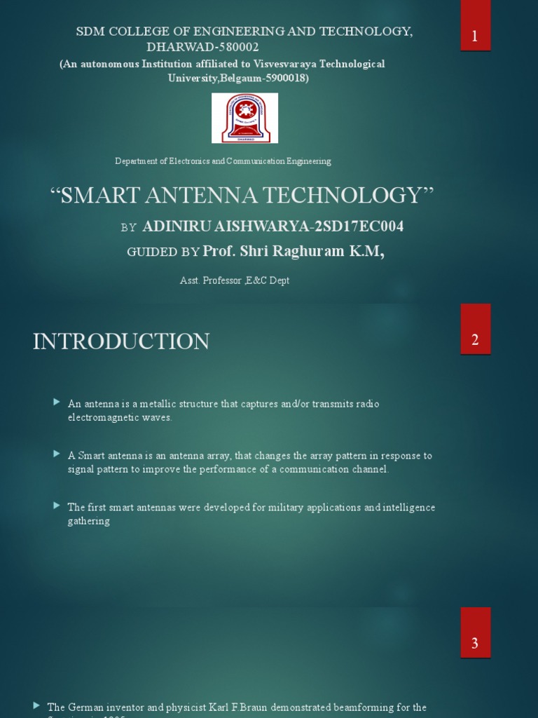 Smart Antenna Technology | PDF | Cellular Network | Antenna (Radio)
