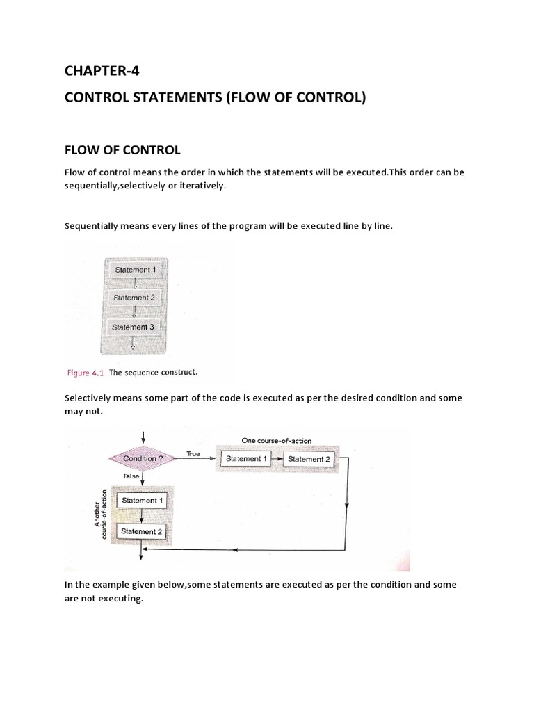 ch-3 Flow of Control, Types of Statement, If, If Else, If Elifladder ...