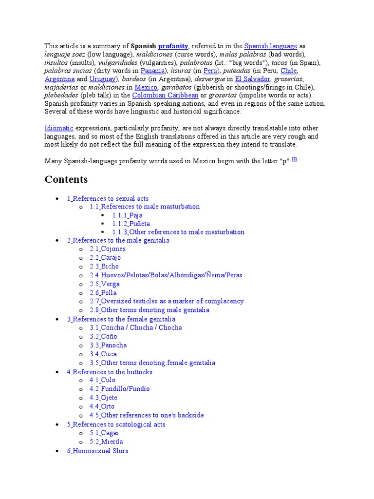 A Comprehensive Guide to Spanish Profanity and Vulgar Language Across ...