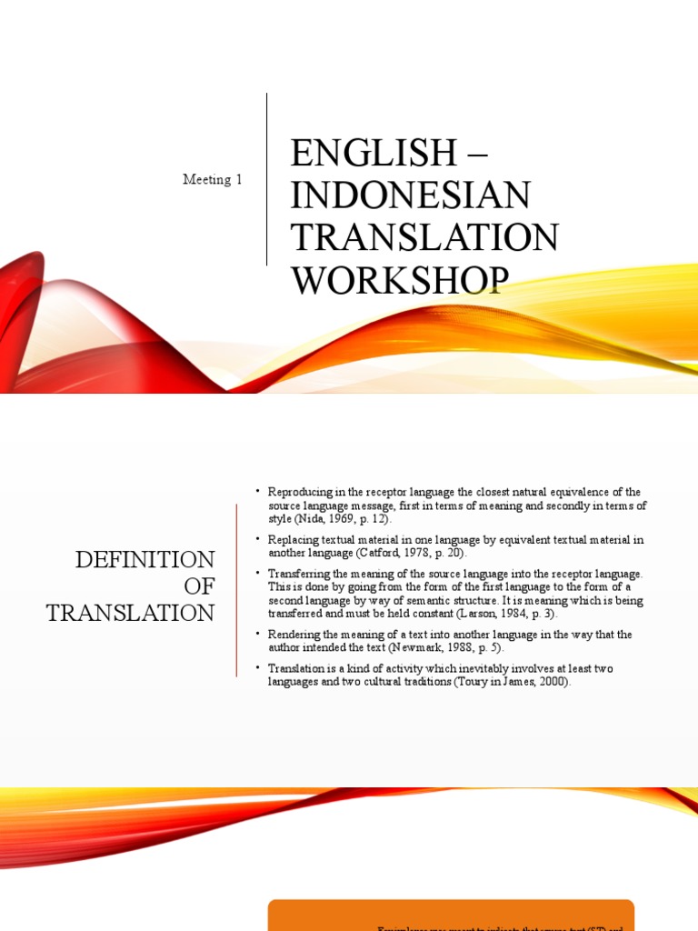 Translation Workshop | PDF | Word | Translations