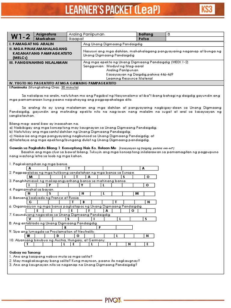 Q4 AP 8 Week 1 2 | PDF