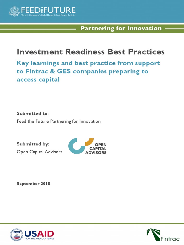 Fintrac Investment Readiness Best Practices | PDF | Entrepreneurship ...