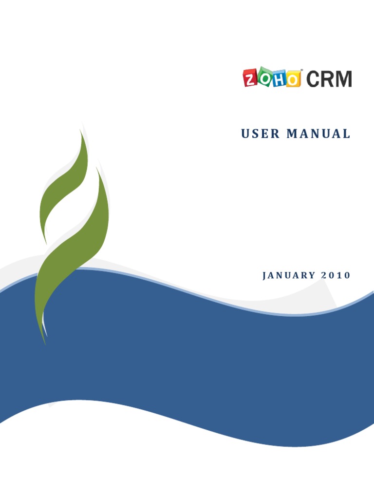 Zoho CRM User Manual | PDF