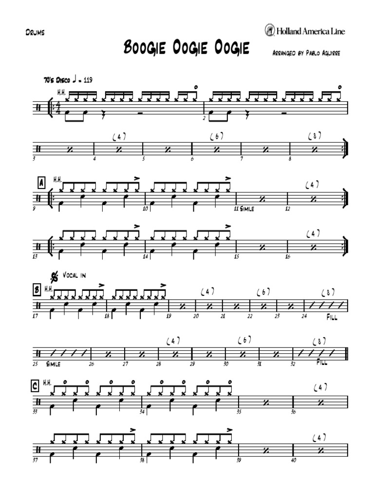 025 Boogie Oogie Oogie DMS | PDF | American Music | Music Of The ...