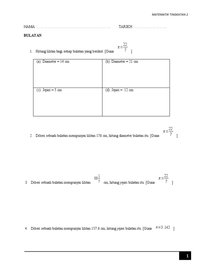 Lilitan Bulatan | PDF