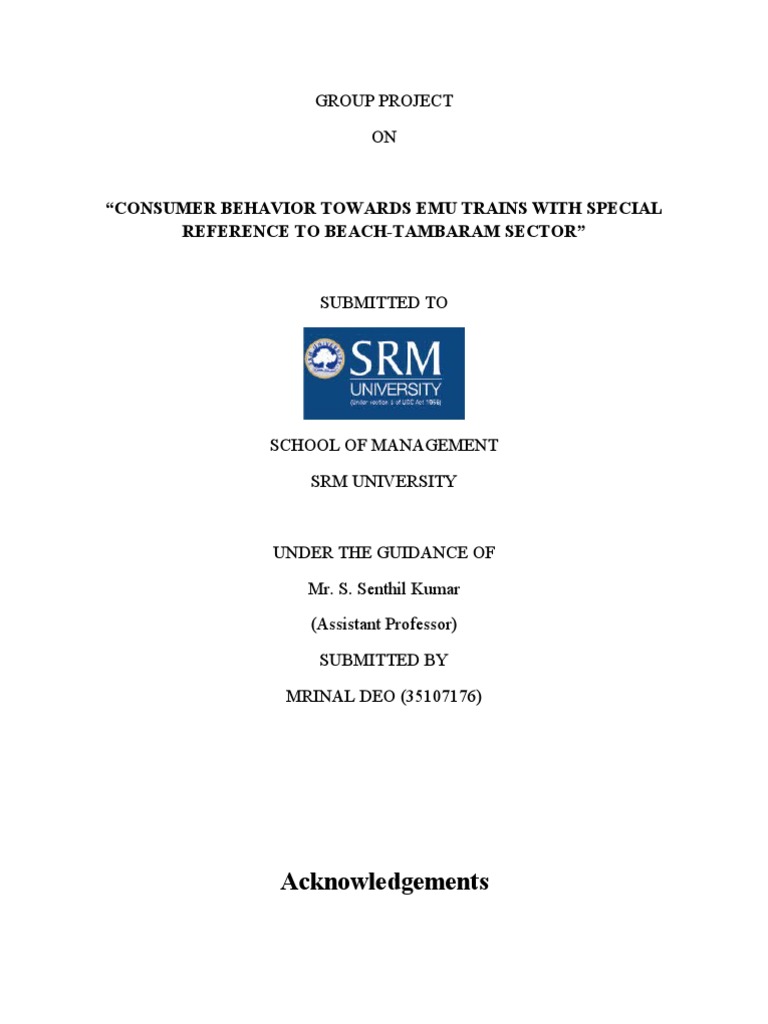 Consumer Behavior Project | PDF | Research Design | Survey Methodology