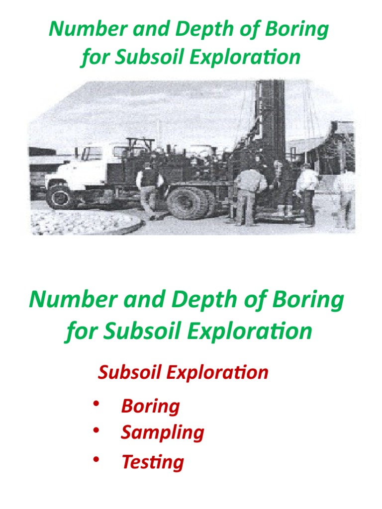 Number and Depth of Boring | PDF | Civil Engineering | Water
