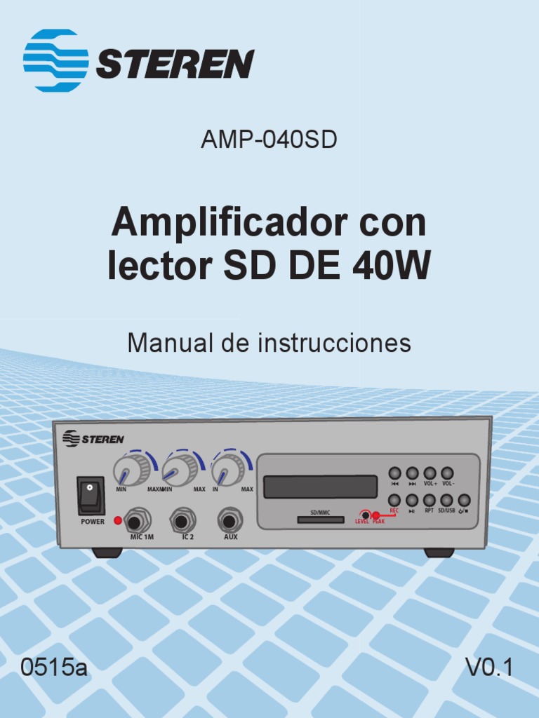 Amp 040sd Instr | PDF | Altoparlante | Transformador