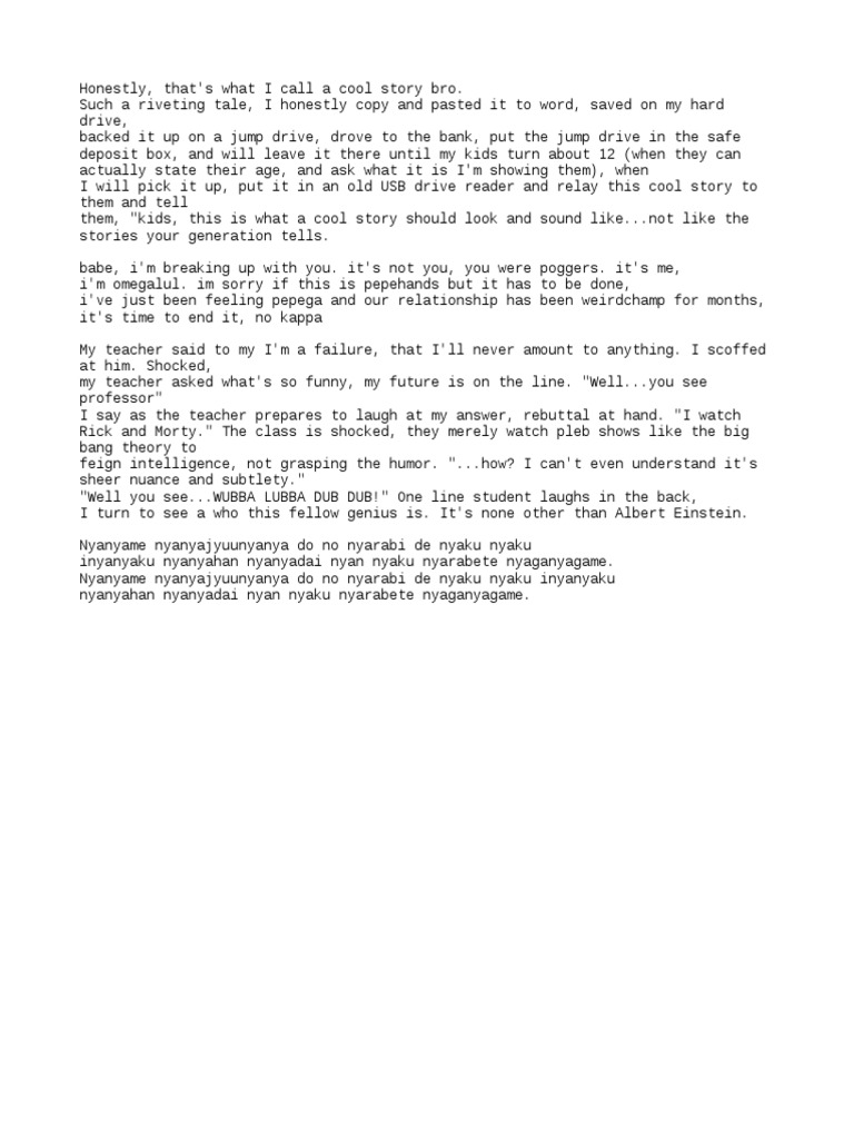 A Cool Story: Humor and Nostalgia | PDF | Mystery, Thriller & Crime Fiction