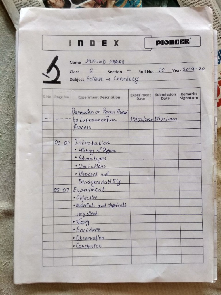 Preparation of Rayon Thread by Cuprammonium Process | PDF