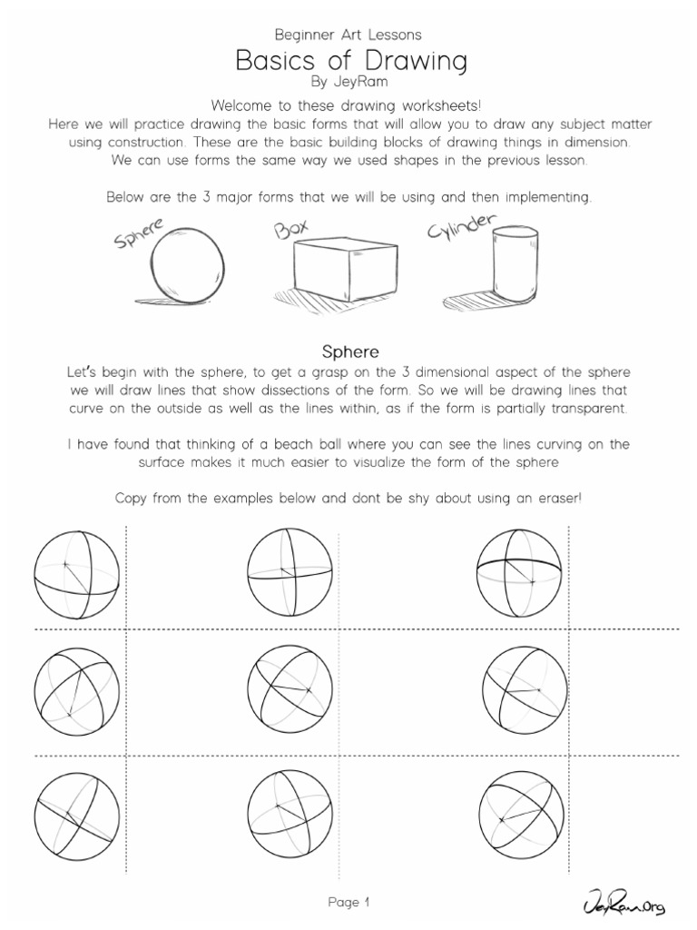Beginner Art Lesson - Forms by JeyRam | PDF