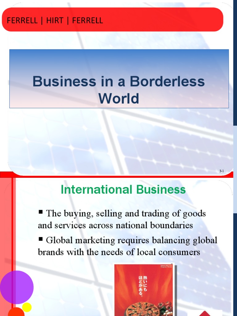Business in The Borderless World | PDF | Balance Of Trade | Trade