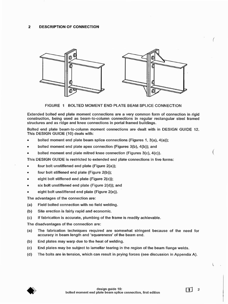 Bolted Moment End Plate Beam Splices | PDF | Computers | Technology ...