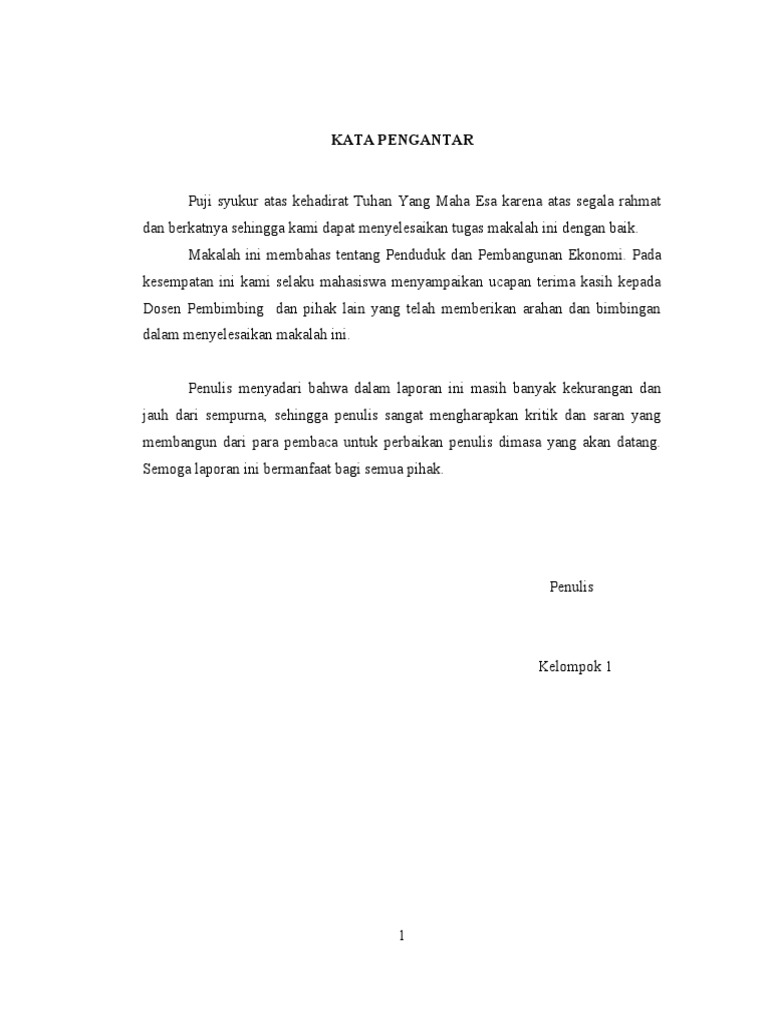 Makalah Kependudukan Dan Pembangunan Ekonomi | PDF Makalah Kependudukan Dan Pembangunan Ekonomi | PDF