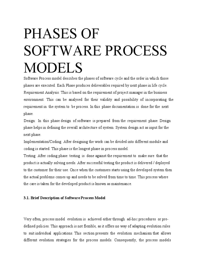 Phases Of Software Process Models Pdf Software Development Process Systems Engineering