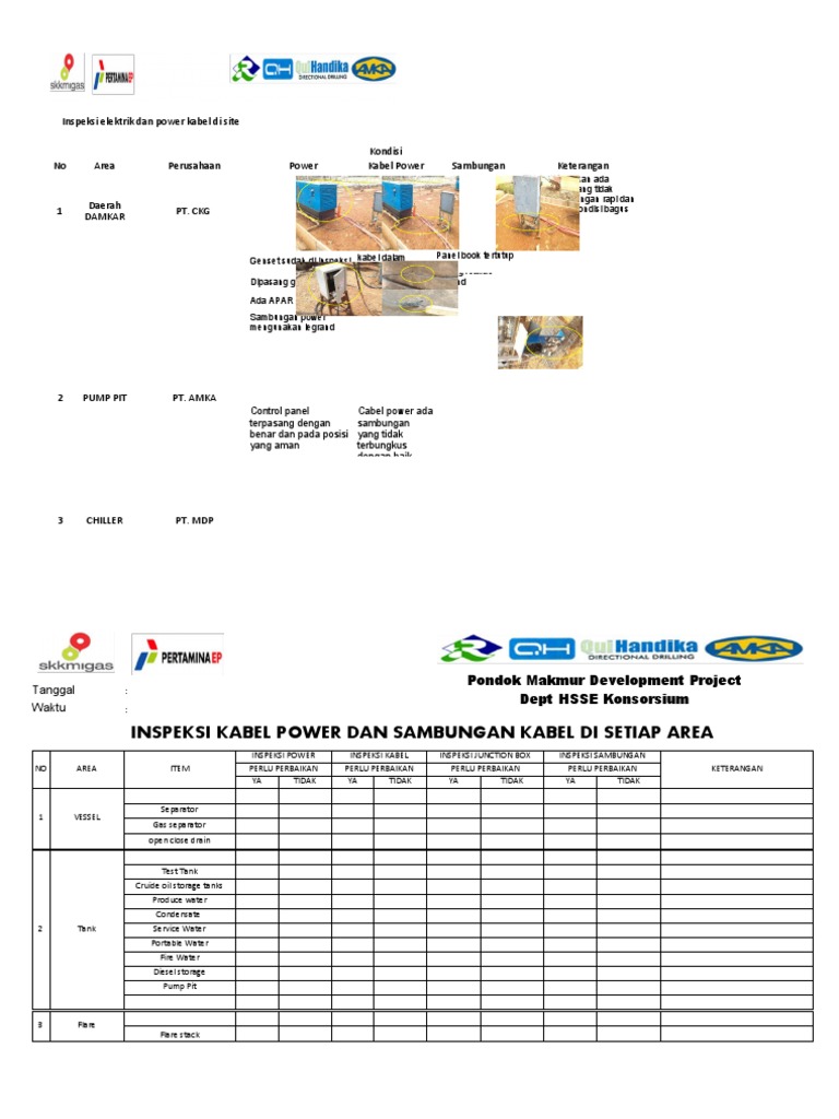 Inspeksi Form Kabel | PDF