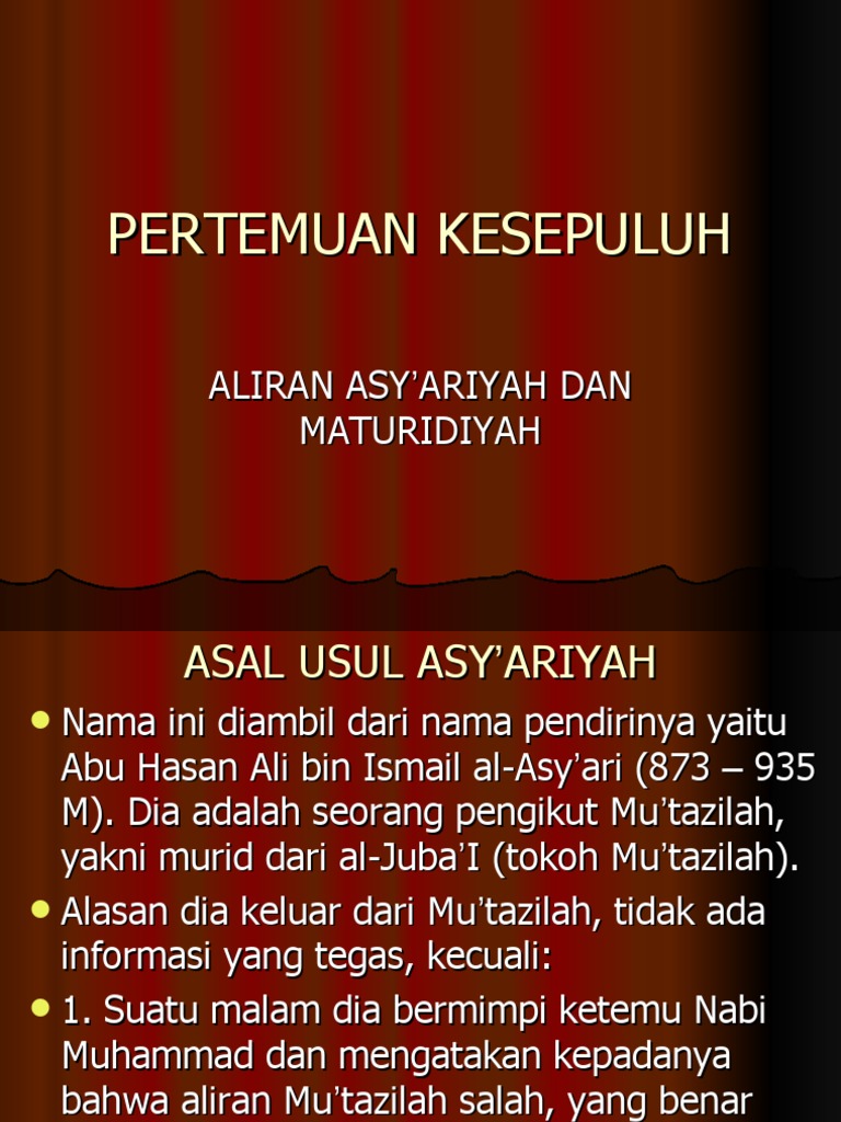 Asy'ariyah Dan Maturudiah | PDF