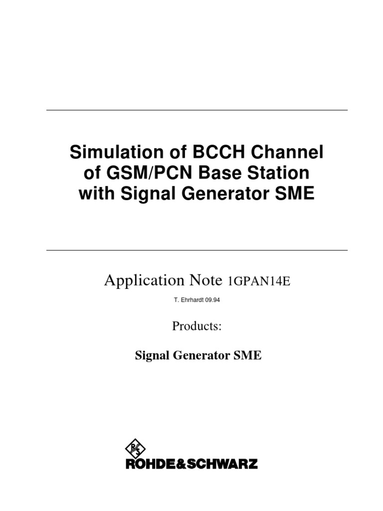 GSM BCCH Channel Simulation Guide | PDF | Electronics | Manufactured Goods