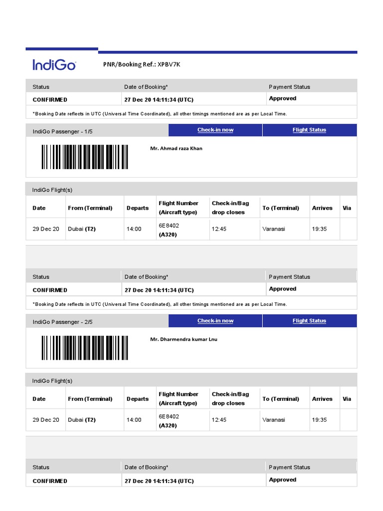 PNR/Booking Ref.: XPBV7K | PDF | Aviation | Transport