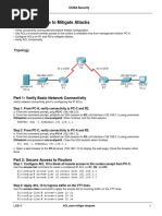 8.6.5 Packet Tracer - Configure IP ACLs To Mitigate Attacks - ILM | PDF | Router (Computing ...