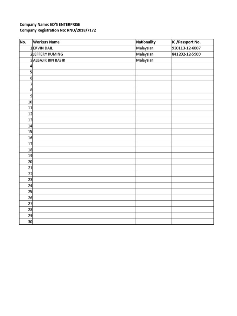 WorkersNamelist-v1 1 | PDF