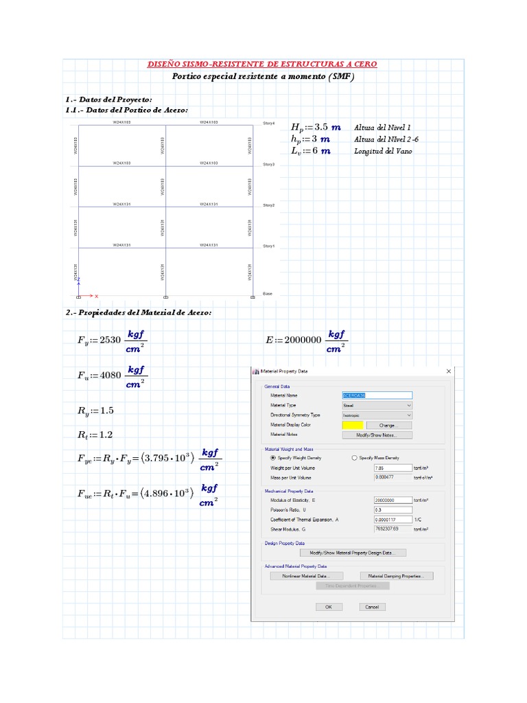 Diseño de Portico de Acero | PDF | Structural Analysis | Continuum Mechanics