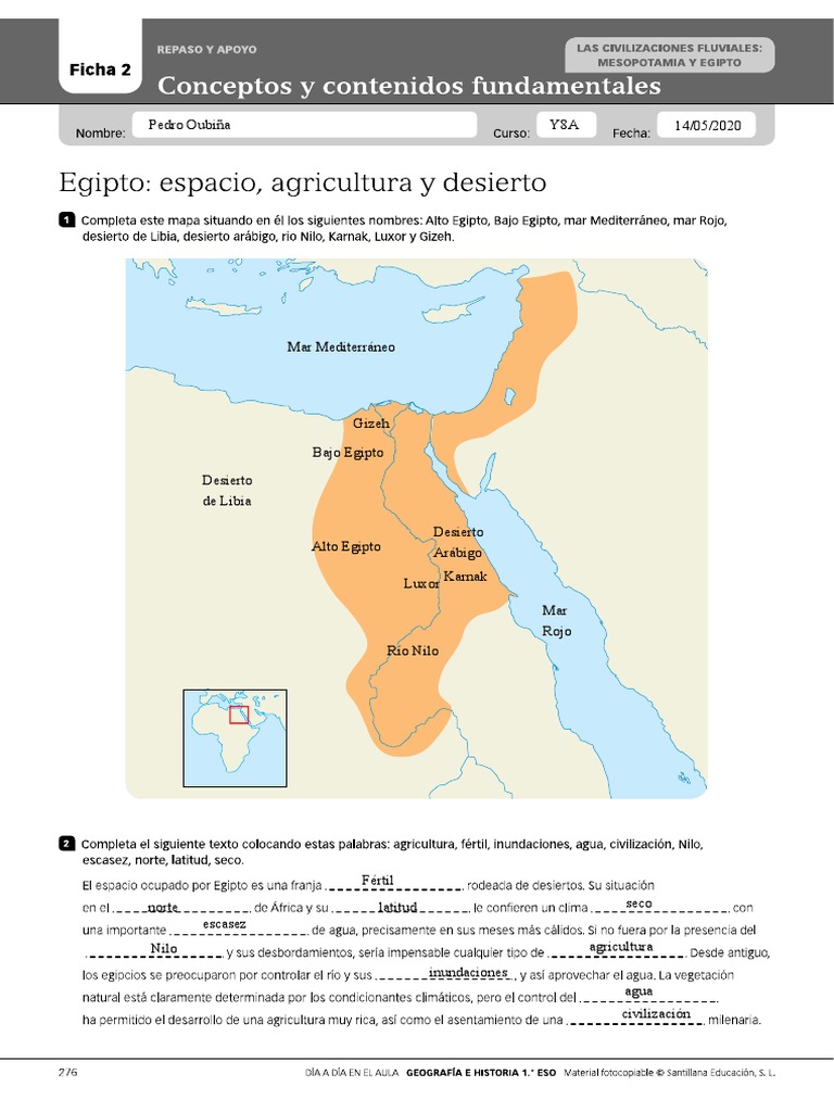 Mapa conceptual de la civilización egipcia | PDF | Egipto | Antiguo Egipto