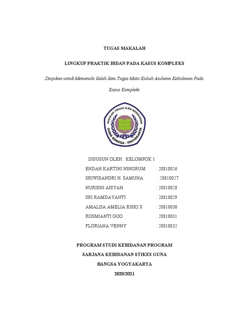 Kel 1 - MKLH - Kasus Kompleks 1 | PDF