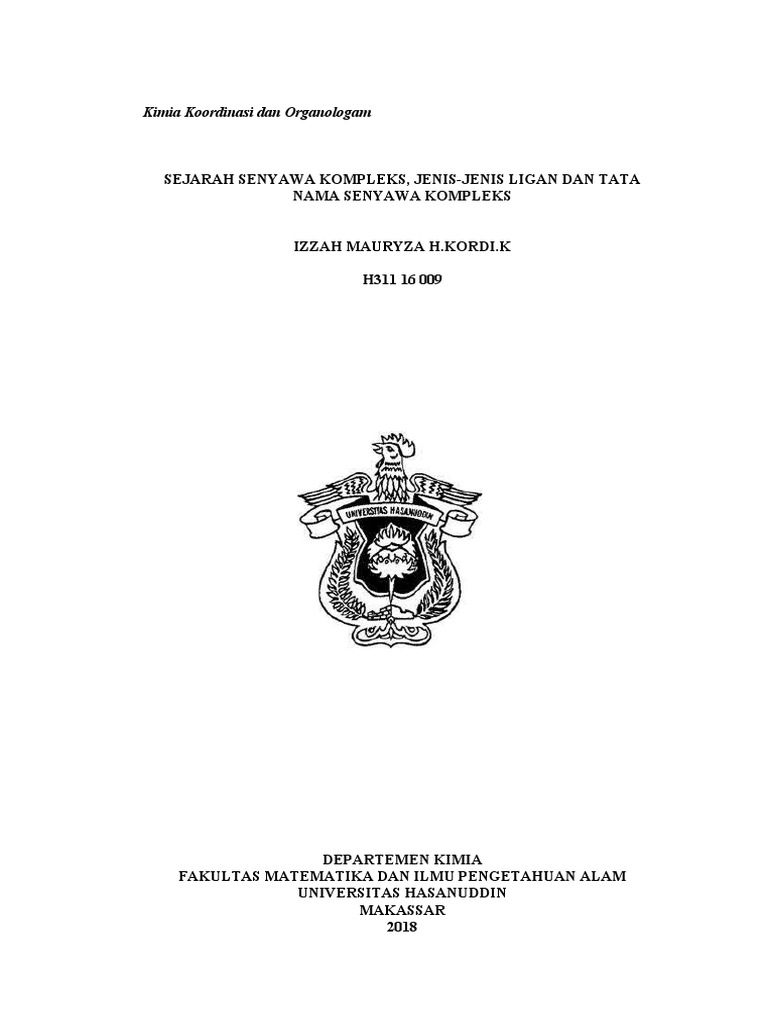 Kimia Koordinasi: Senyawa Kompleks dan Ligan | PDF