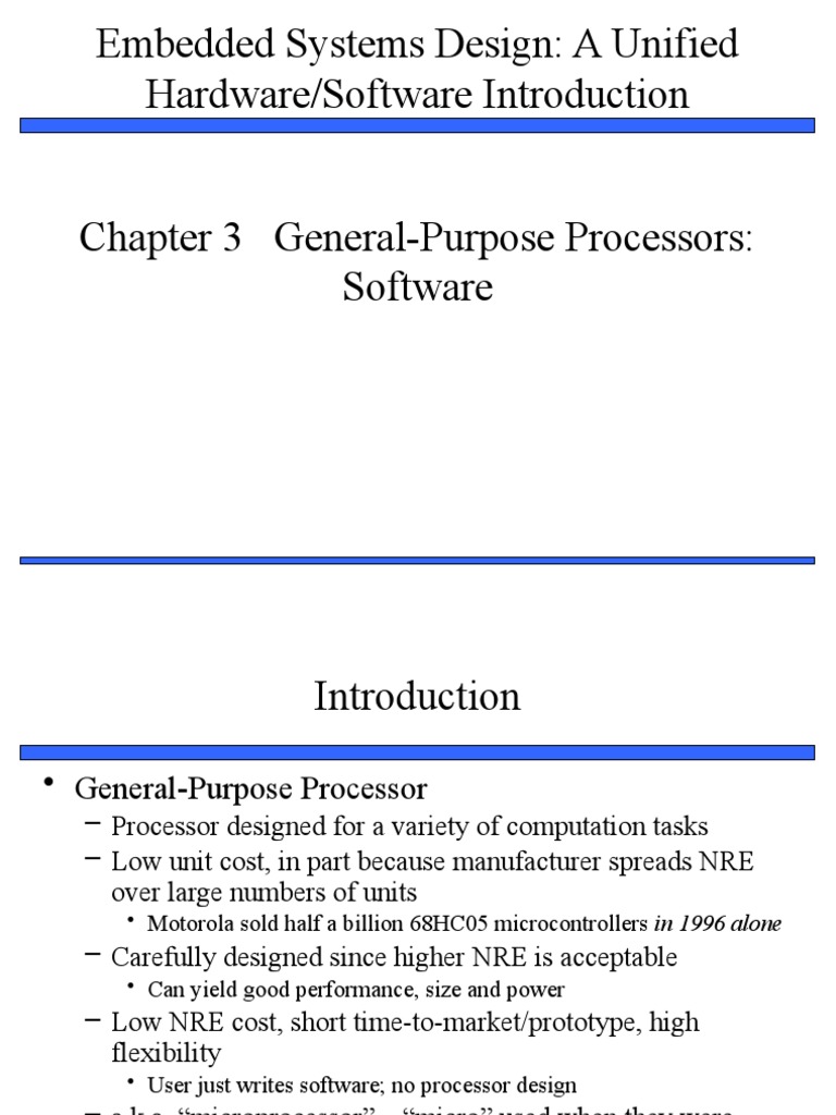 General-Purpose Processors Software | PDF | Central Processing Unit ...
