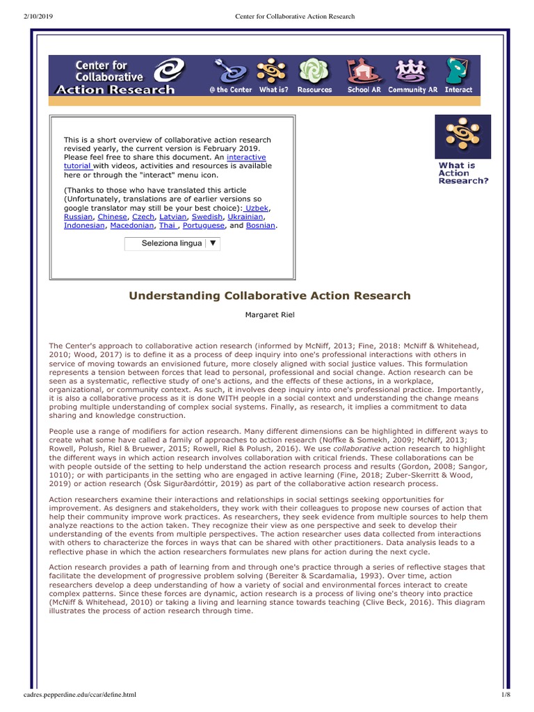 Center For Collaborative Action Research | PDF | Action Research ...