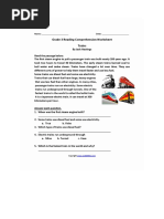 Cambridge IGCSE (KS3) Grade 8 Reading Comprehension 2 | PDF | Nicholas ...