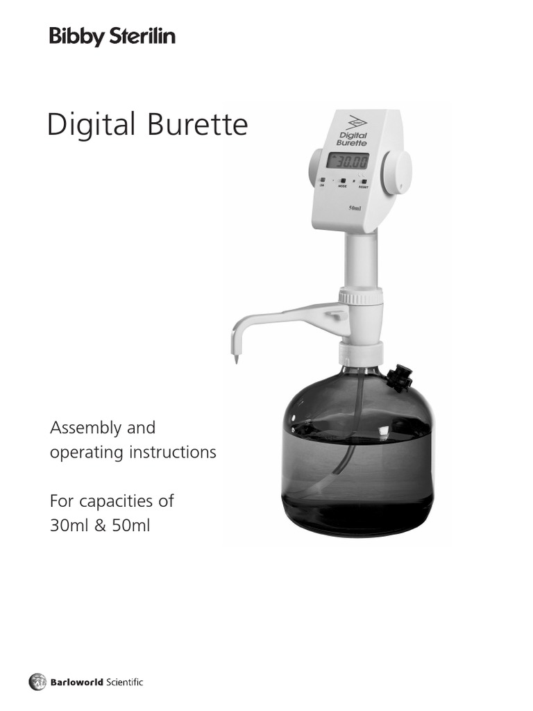 Digital Burette Assembly Guide | PDF | Valve | Chemistry