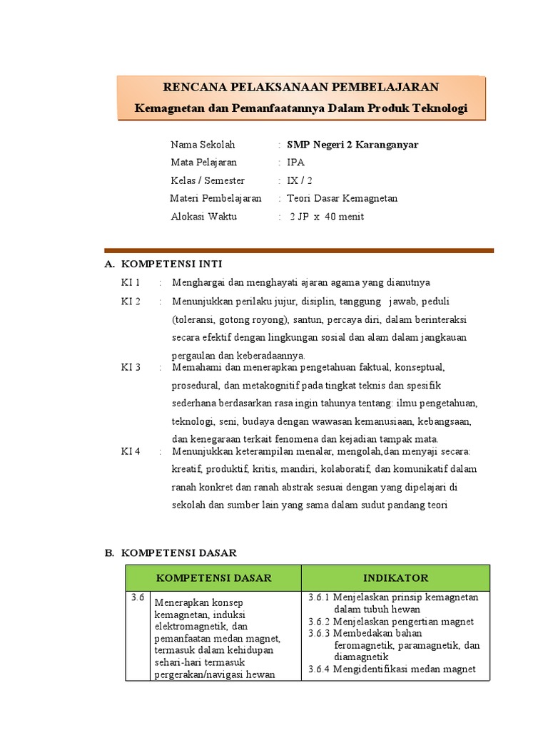 RPP BAB 6 Oke 17 | PDF
