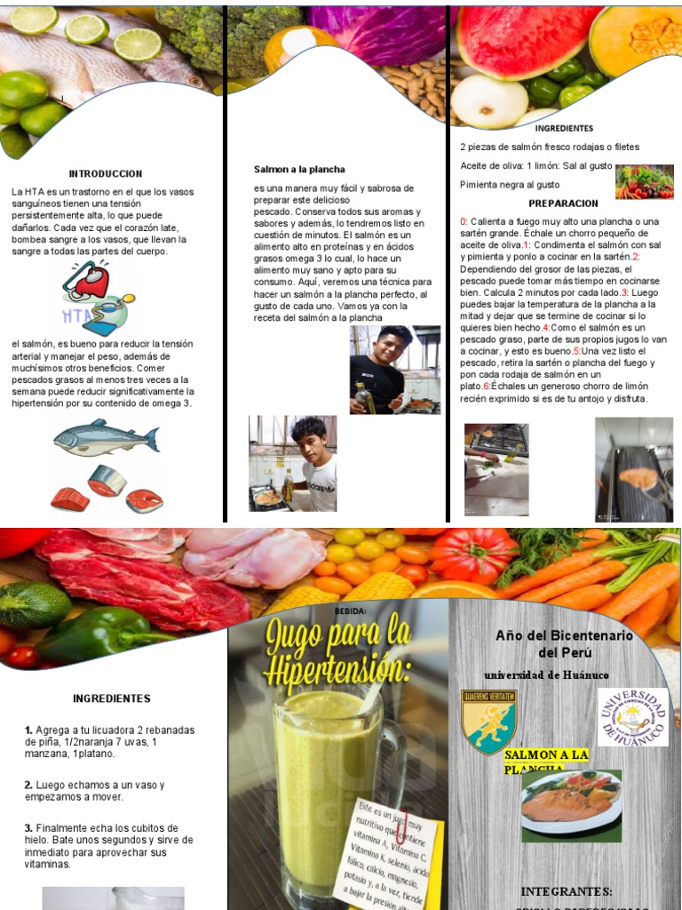 Triptico Salmon A La Plancha | PDF | Pescado como alimento | sal