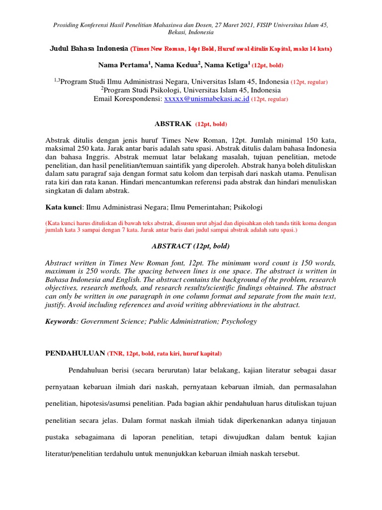 Template Artikel Prosiding | PDF