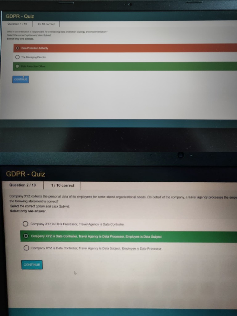 GDPR Quizz | PDF