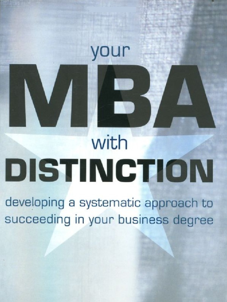 MBA With Distinction | PDF | Master Of Business Administration ...