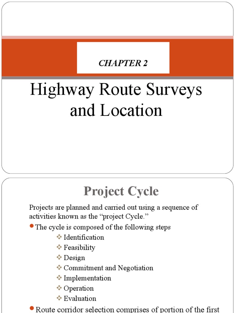 Highway Route Survey Process Overview | PDF | Surveying | Road
