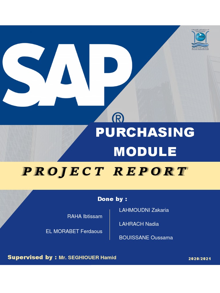 Final Report - Purchasing Module | PDF | Enterprise Resource Planning ...
