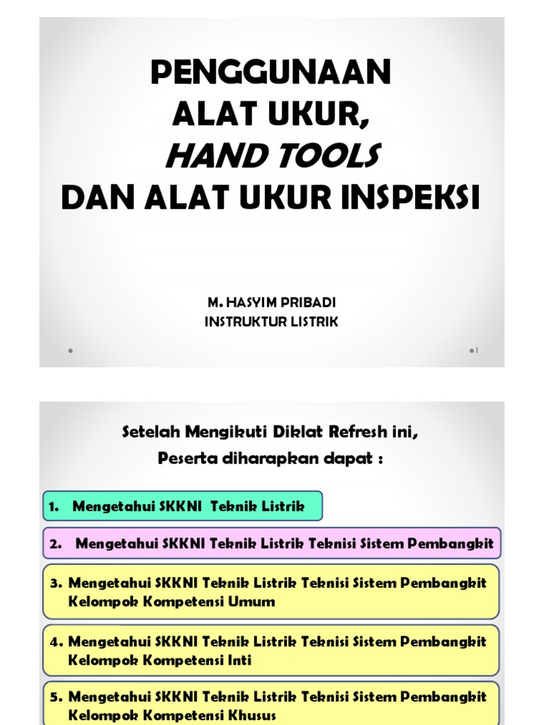 Penggunaan Alat Ukur, Hand Tools & Alat Ukur Inspeksi TSU | PDF ...