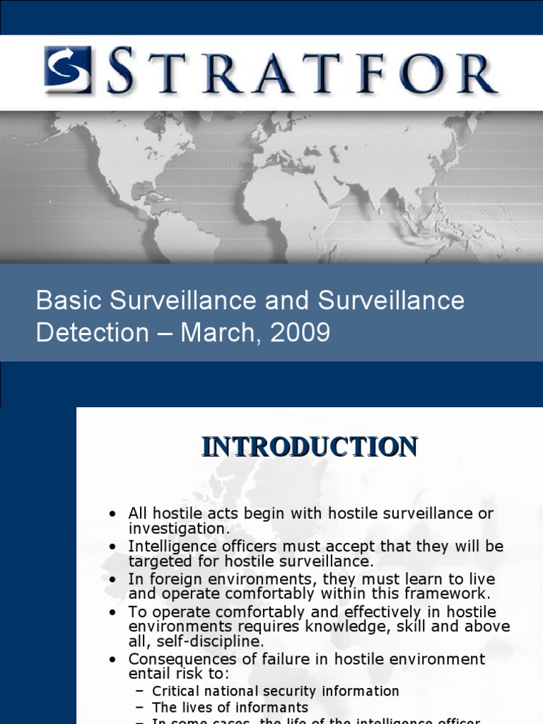Basic Surveillance and Surveillance Detection - March, 2009 | PDF ...