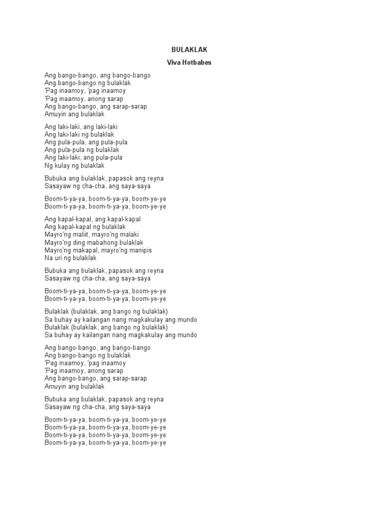 BULAKLAK | PDF