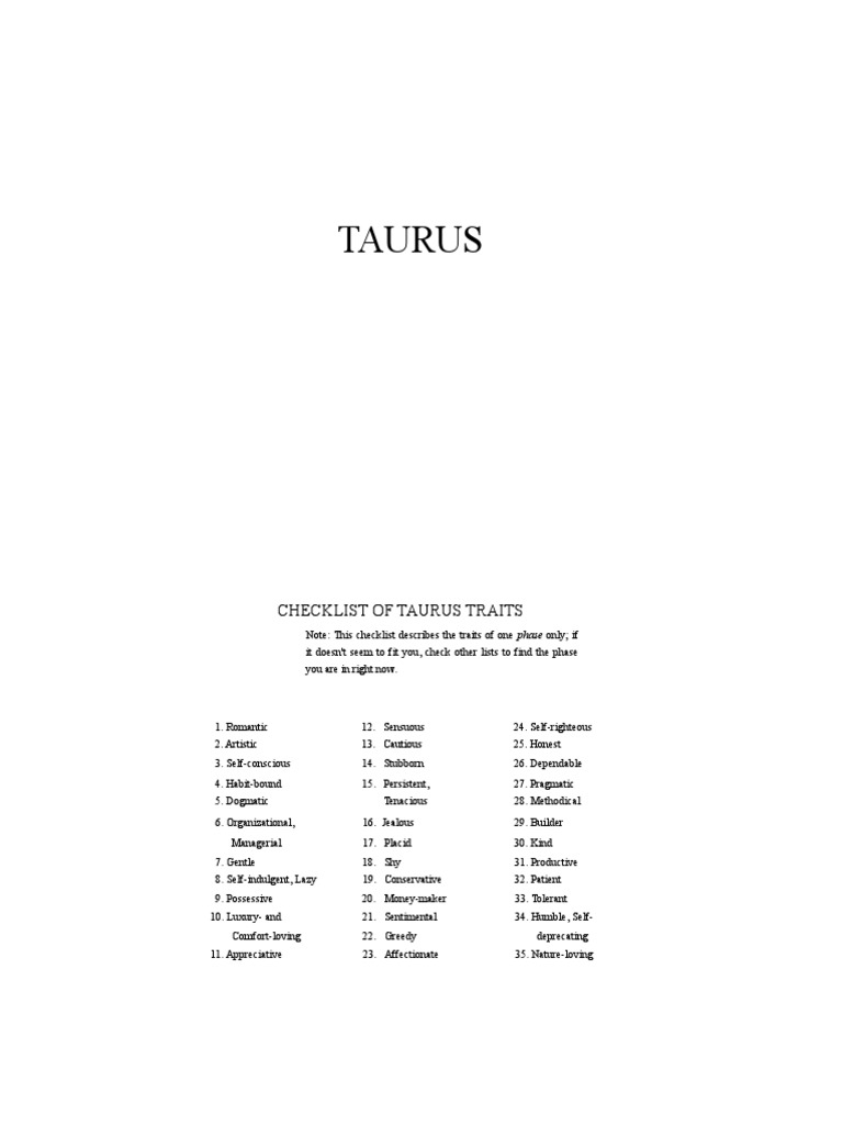 Taurus Woman: Traits and Desires | PDF | Anger | Love