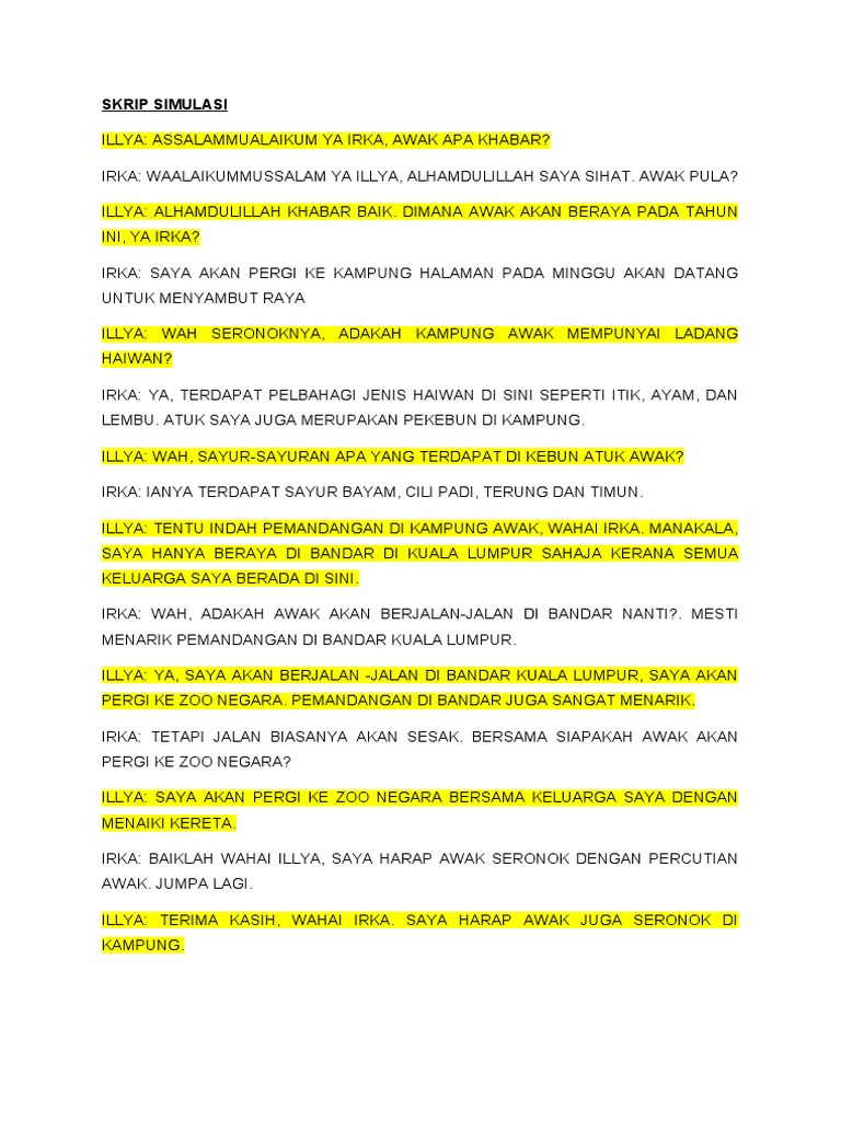 Skrip Simulasi | PDF