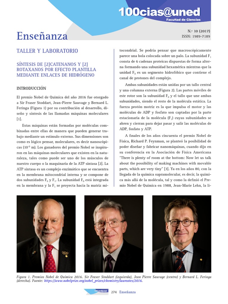 Sintesis Catenanos Rotaxanos | PDF | Física Molecular | Química Física