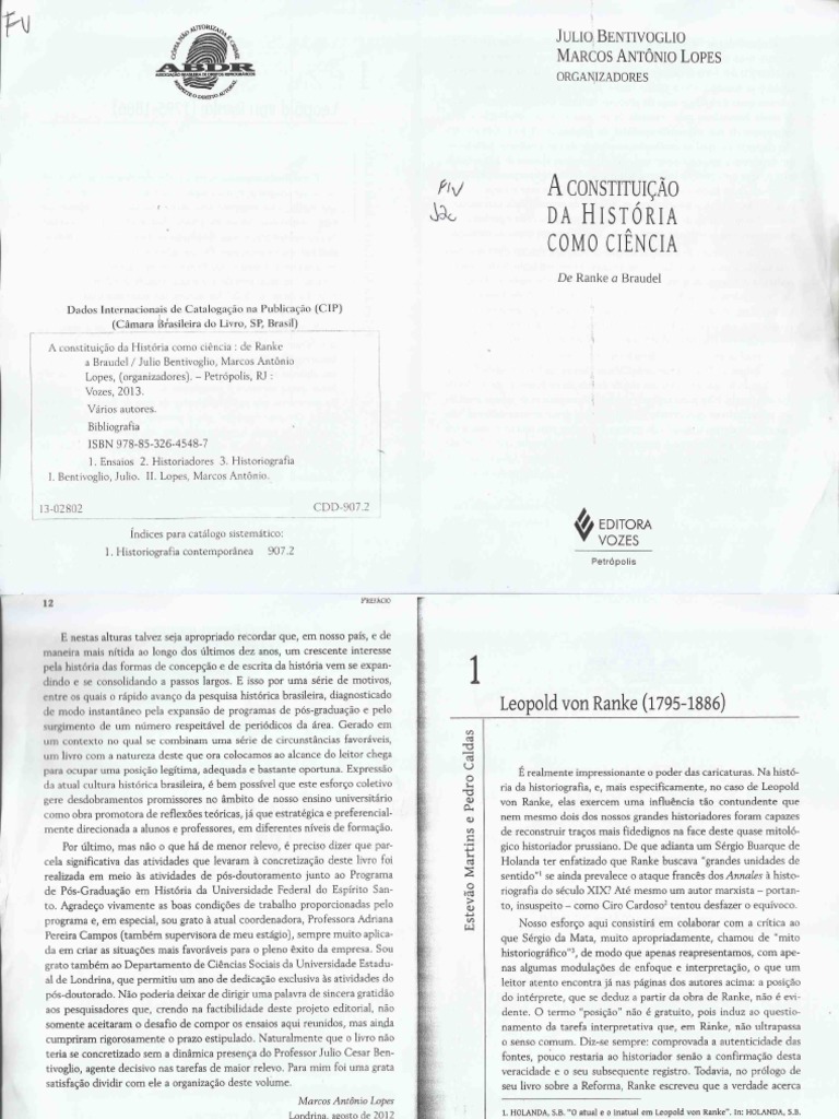 MARTINS, Estevão e CALDAS, Pedro. Leopold Von Ranke | PDF