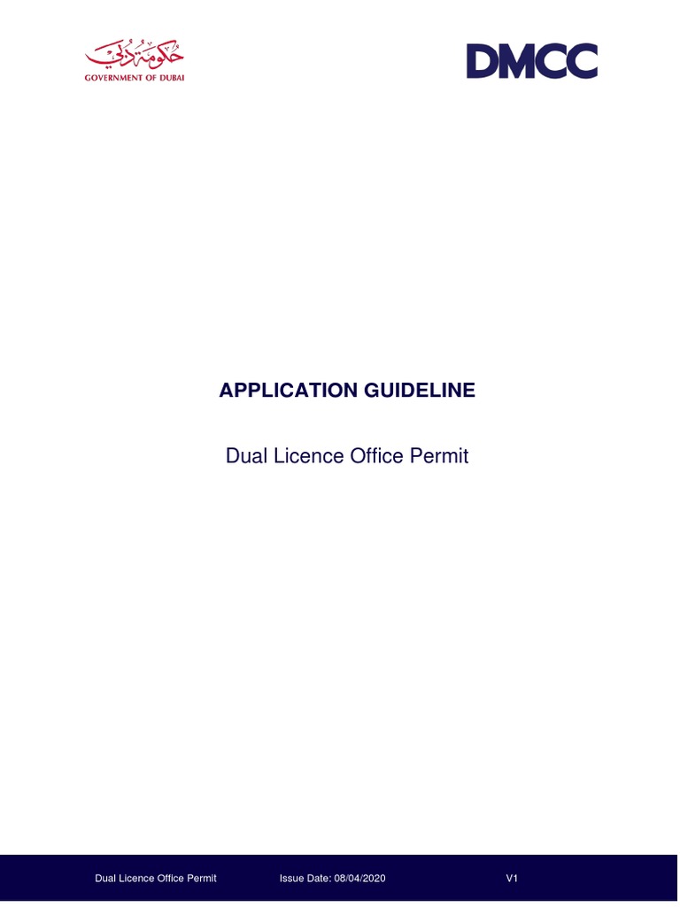 DMCC Guideline Dual Licence Office Permit - V1 | PDF | Notary Public ...