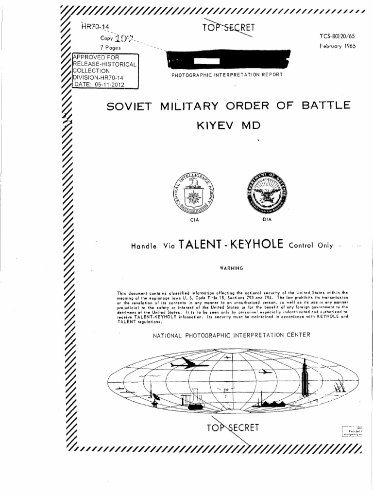 Soviet Military Order of Battle: Talent | PDF | Defense Intelligence ...